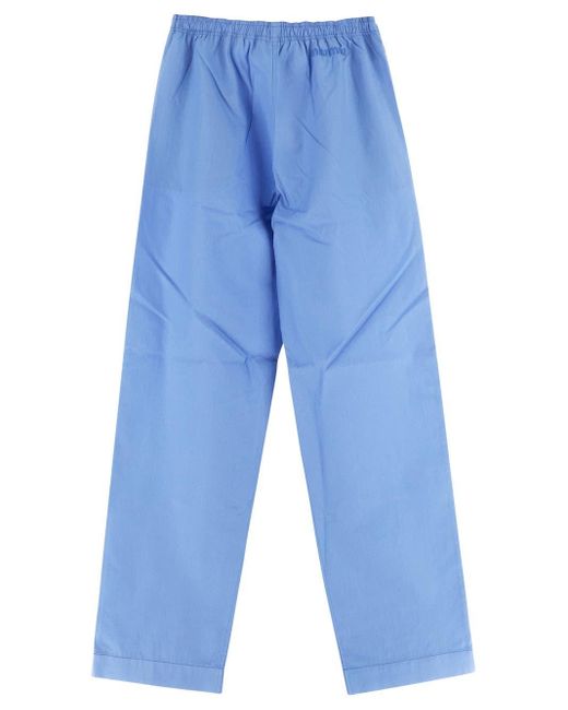Miu Miu Logo Trouser in Blue | Lyst