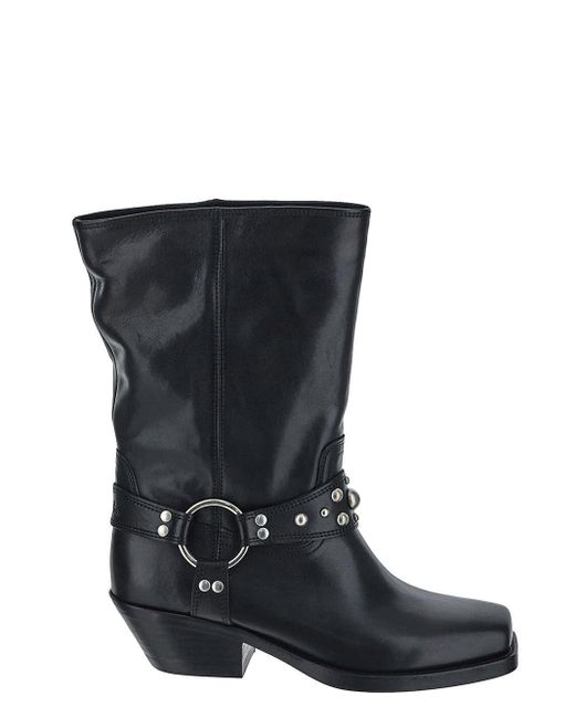 Isabel Marant Biker Boots Antya in Black | Lyst
