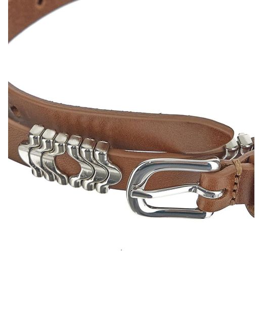 Isabel Marant Odena Buckled Belt in White | Lyst