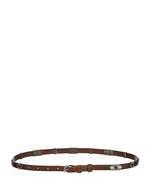 Isabel Marant Odena Buckled Belt in White | Lyst