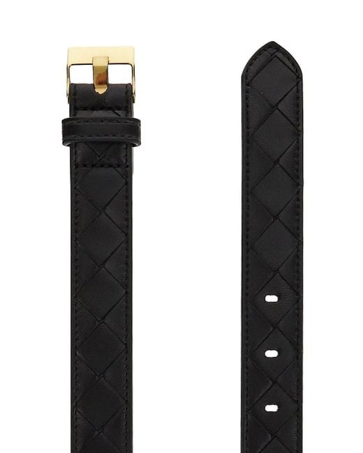Bottega Veneta Wantch Intrecciato Belt in White | Lyst UK