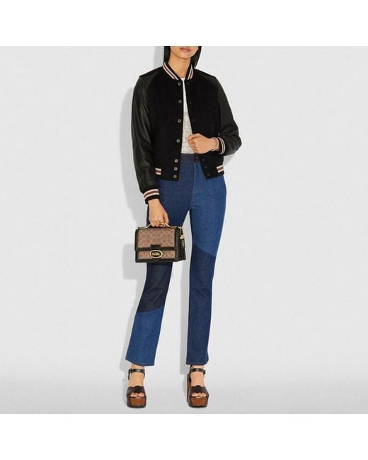 COACH Riley Top Handle 22 in Black - Lyst