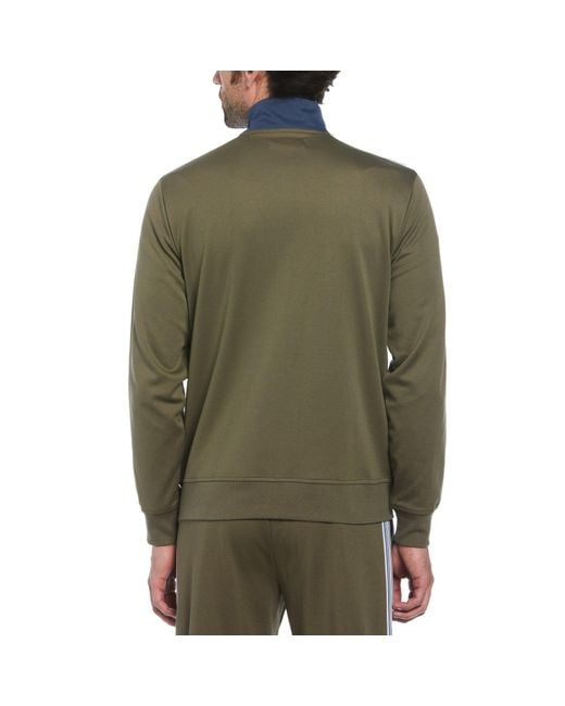 Original Penguin Chevron Double Knit Track Jacket In Dusty Olive in ...