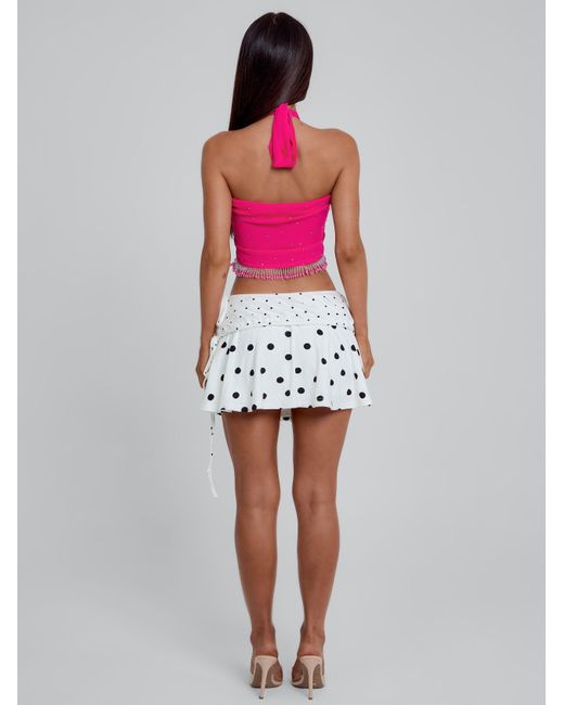 Outcast Kyla Mini Skirt Polka Dot in Pink | Lyst