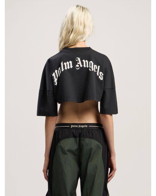 Palm Angels Back Curved Logo Mini Tee | Lyst UK