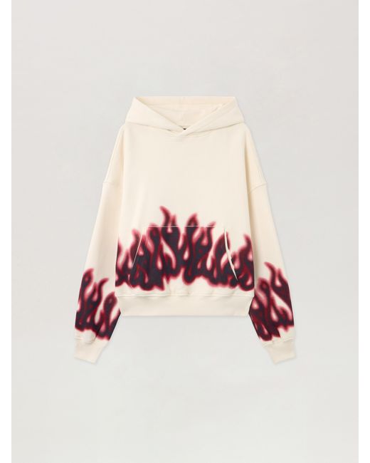 Palm Angels Flames Loose Hoodie Off in Red for Men | Lyst UK