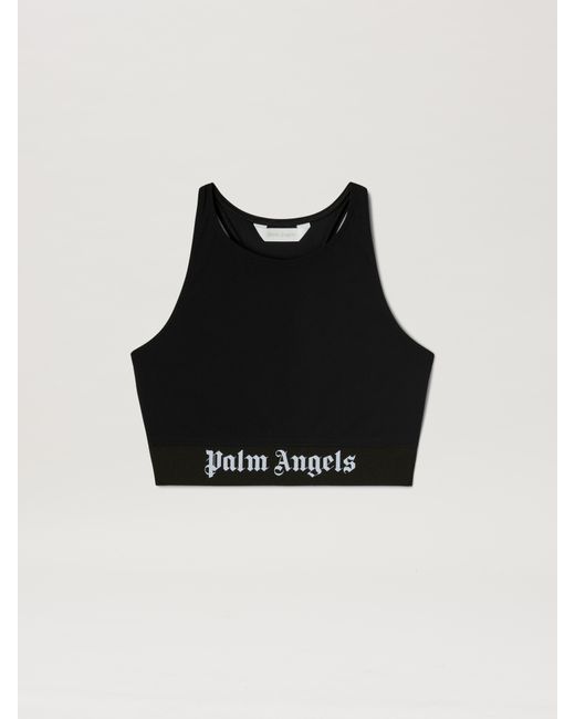 Palm Angels American Neckline Sport Top in Black | Lyst