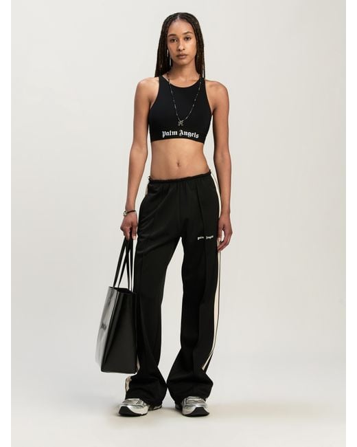 Palm Angels American Neckline Sport Top in Black | Lyst