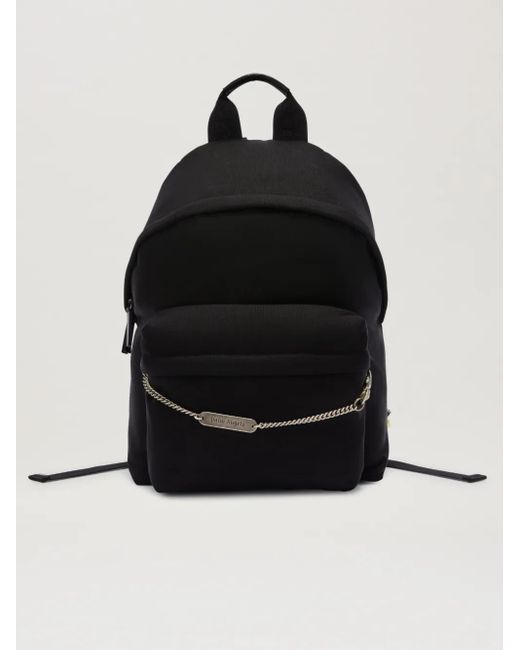 Palm Angels Metallic Logo Plate Backpack in Black for Men | Lyst