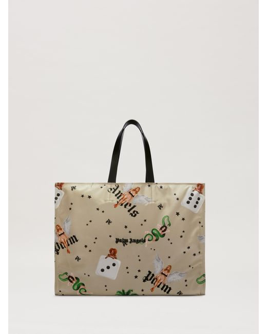 Palm Angels Pin Up Shopping Bag in Natural for Men | Lyst