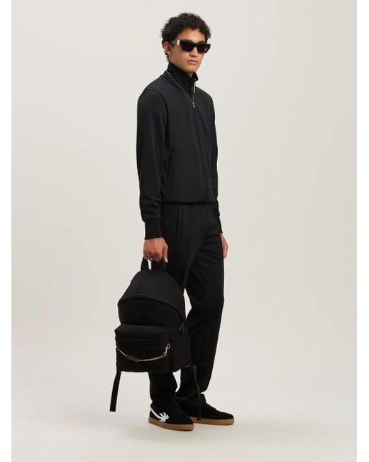 Palm Angels Metallic Logo Plate Backpack in Black for Men | Lyst