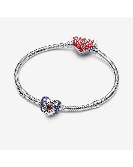PANDORA Stranger Things Glow-In-The-Dark Heart Charm in Blue | Lyst UK