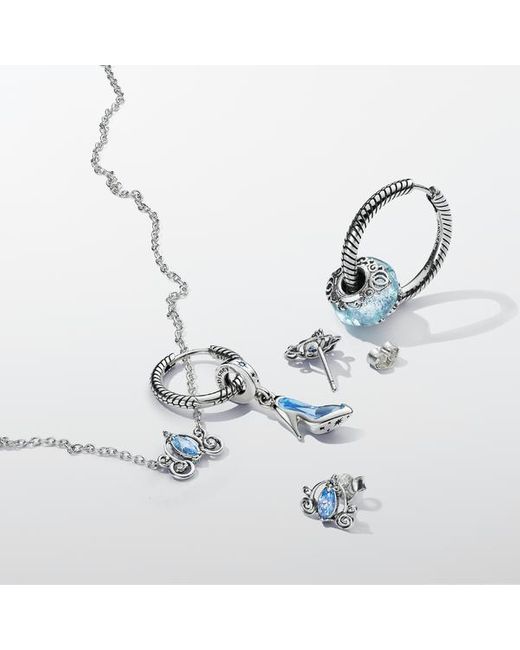 PANDORA Disney Cinderella's Glass Slipper Dangle Charm in Blue | Lyst UK