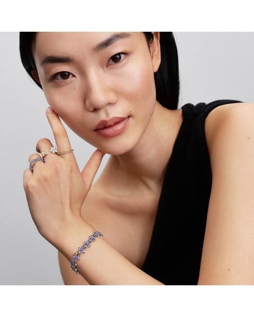 PANDORA Bridgerton Herbarium & Bee Tennis Bracelet in Blue | Lyst UK