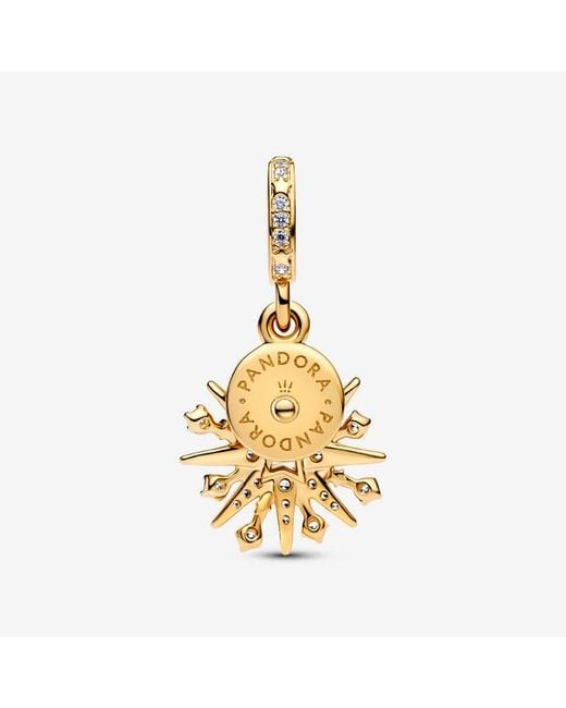 PANDORA Sparkling Firework Double Dangle Charm in Metallic | Lyst UK