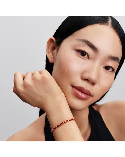 PANDORA Cord Snake Chain Bracelet in Brown | Lyst UK