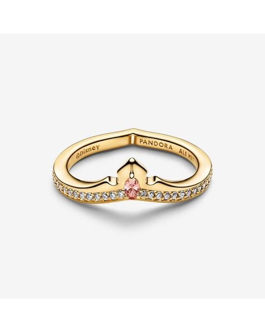 PANDORA Disney Princess Aurora Tiara Ring in Metallic | Lyst UK