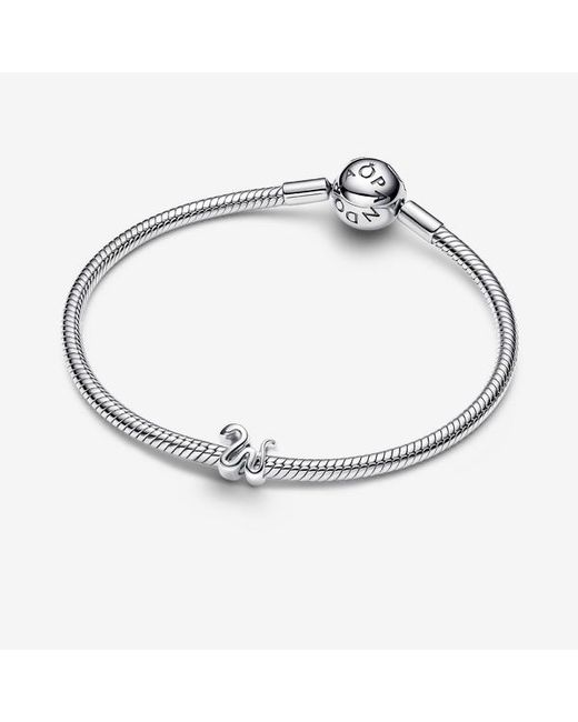 PANDORA Snake Mini Charm in White | Lyst UK