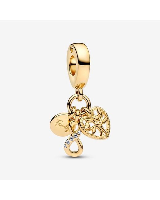 PANDORA Family Infinity Triple Dangle Charm in Metallic | Lyst UK