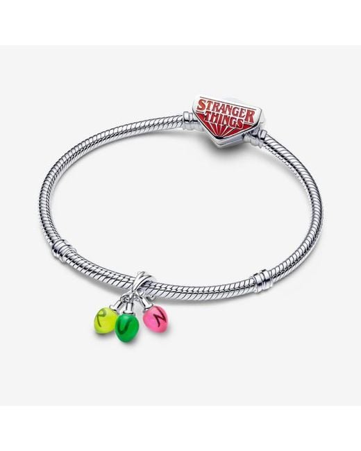 PANDORA Stranger Things Glow-In-The-Dark Run Dangle Charm in Green ...