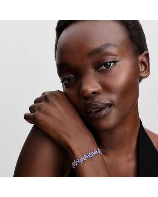 PANDORA Bridgerton Herbarium & Bee Tennis Bracelet in Blue | Lyst UK