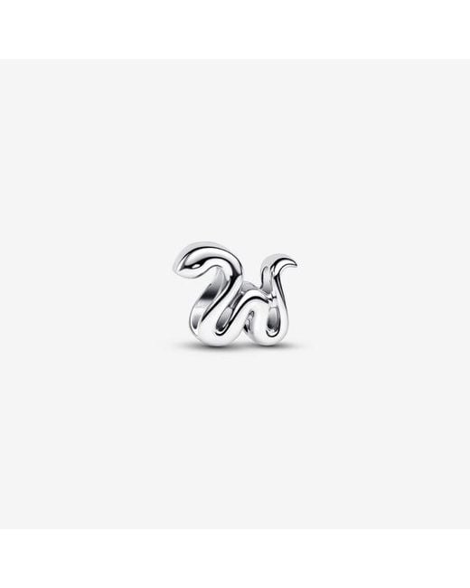 PANDORA Snake Mini Charm in White | Lyst UK