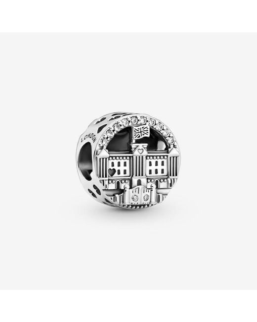PANDORA Sparkling Buckingham Palace Charm in Black | Lyst UK