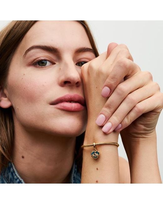 PANDORA Disney Cinderella'S Carriage & Heart Double Dangle Charm in ...