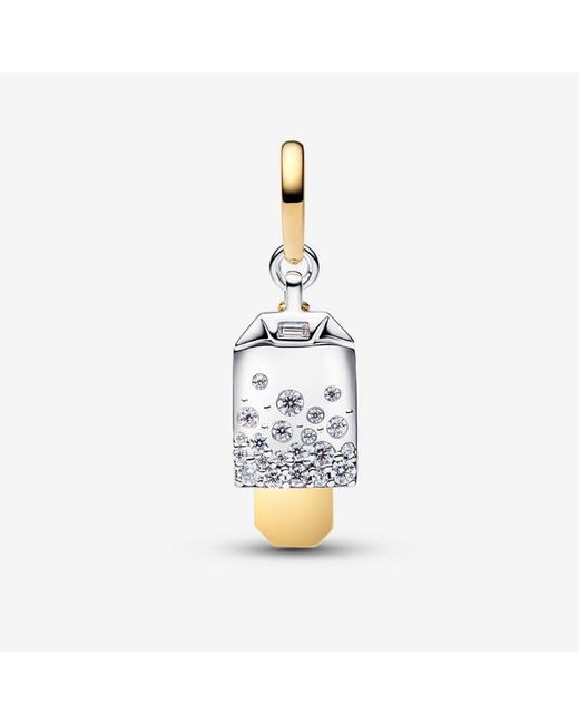 PANDORA Bridgerton Tea Bag Dangle Charm in Metallic | Lyst UK