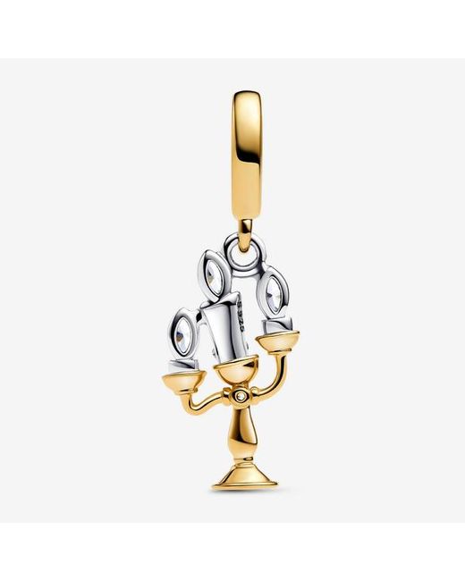 PANDORA Disney Beauty And The Beast Lumiere Dangle Charm in Metallic ...
