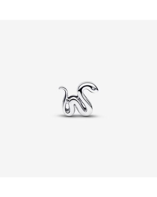 PANDORA Snake Mini Charm in White | Lyst UK