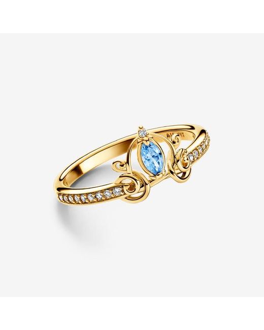 PANDORA Disney Cinderella's Carriage Ring in Metallic | Lyst UK
