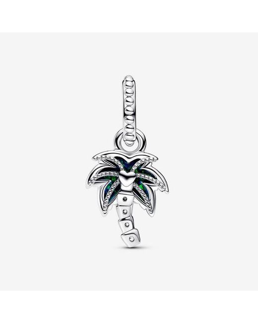 PANDORA Opalescent Palm Tree Dangle Charm in White | Lyst UK