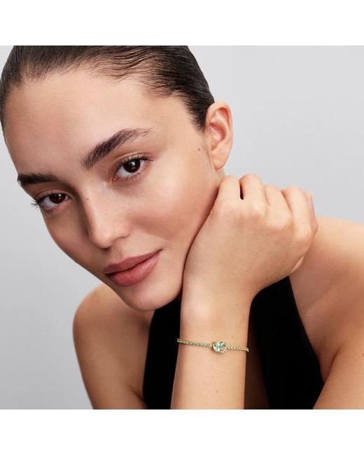 PANDORA Bridgerton Butterfly Slider Tennis Bracelet in Metallic | Lyst UK