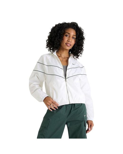 Nike Windrunner Jacket in White | Lyst