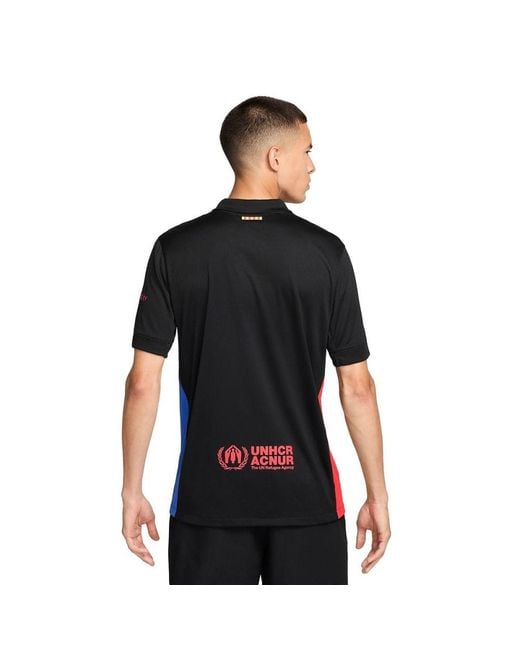Nike Fc Barcelona Stadium Away Jersey in Black for Men | Lyst