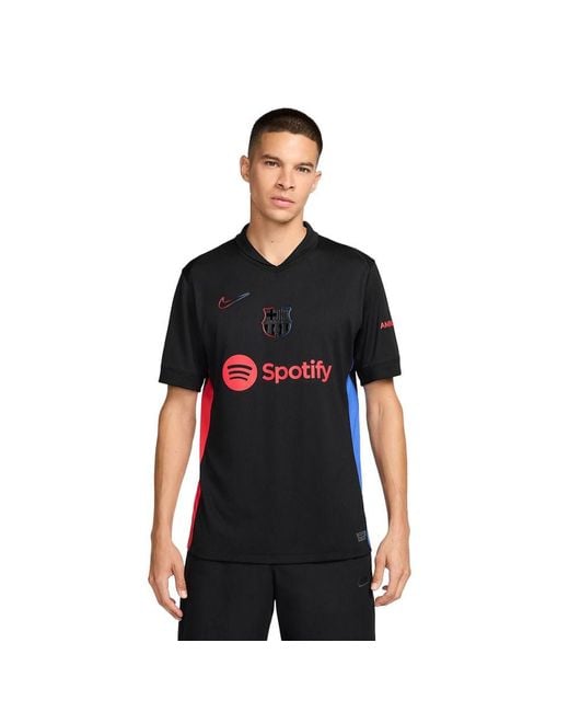 Nike Fc Barcelona Stadium Away Jersey in Black for Men | Lyst