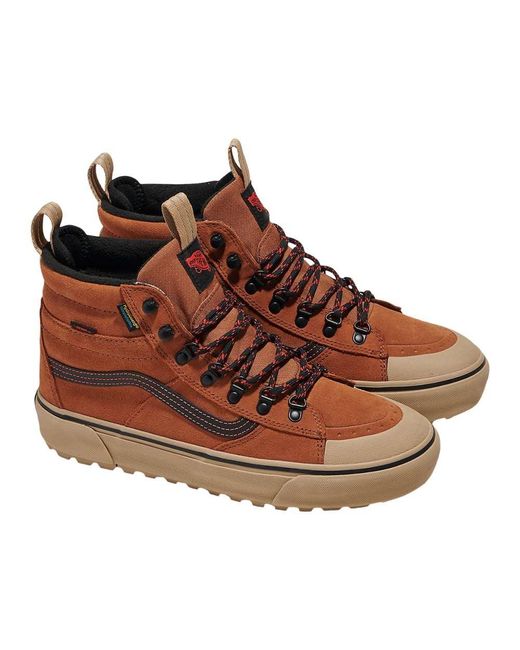 Vans Mte Sk8-hi Dr Waterproof Shoes in Brown for Men | Lyst