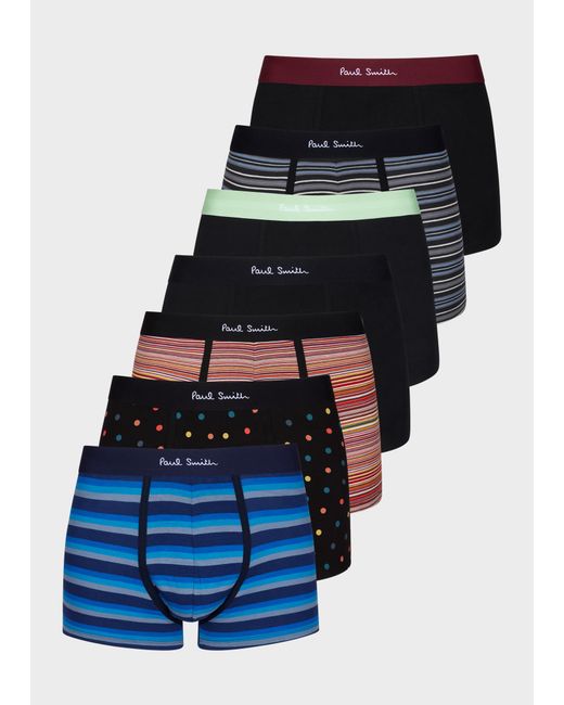 Paul Smith Mixed-Pattern Boxer Briefs Seven Pack in Blue for Men | Lyst UK
