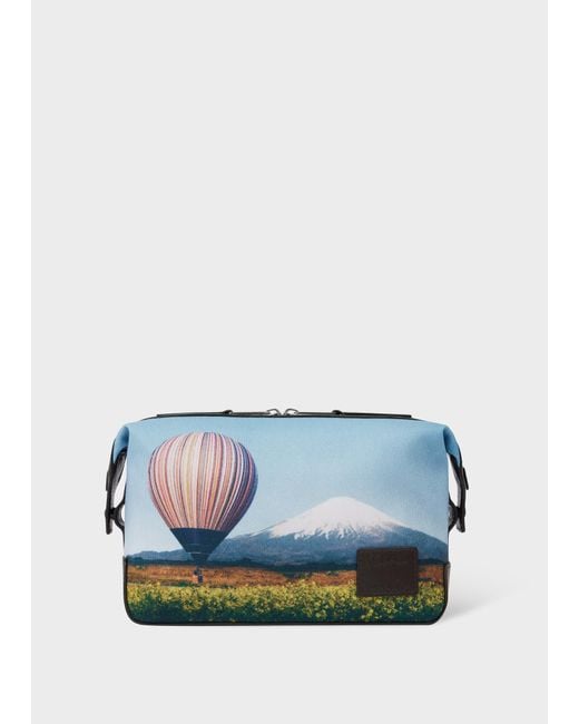 Paul Smith 'Signature Stripe Balloon Mount Fuji' Print Wash Bag in Blue ...