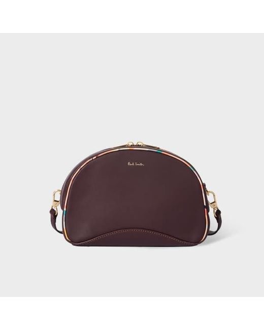 Paul Smith Burgundy Inverted 'Dusky Swirl' Rounded Camera Bag in Brown ...