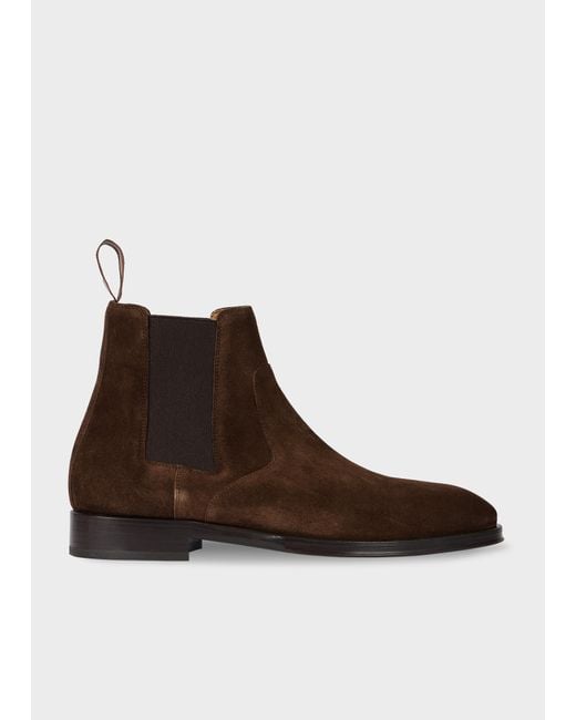 Paul Smith Chocolate Suede 'Lawson' Boots in Brown for Men | Lyst
