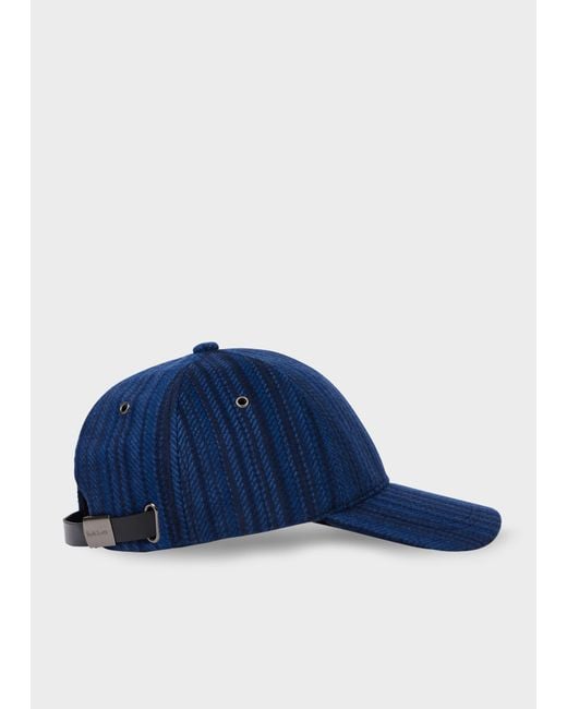 Paul Smith 'Signature Stripe' Wool Cap in Blue for Men | Lyst