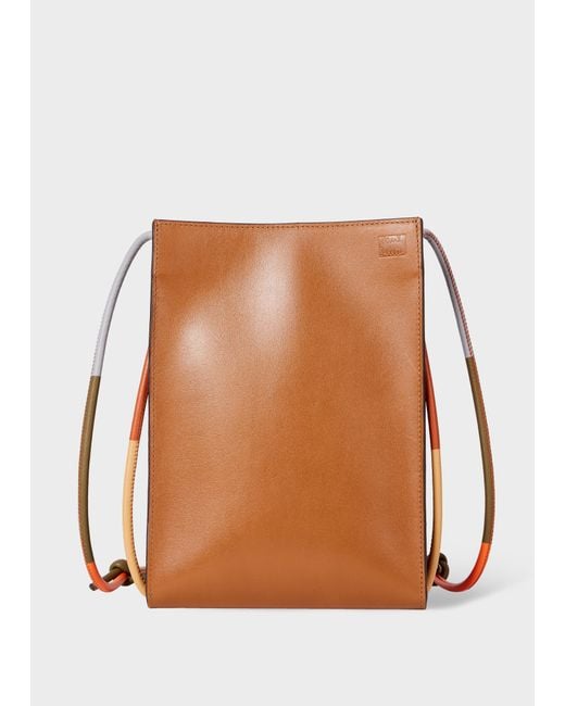 Paul Smith Tan Leather Cross Body Phone Bag in Brown for Men | Lyst UK