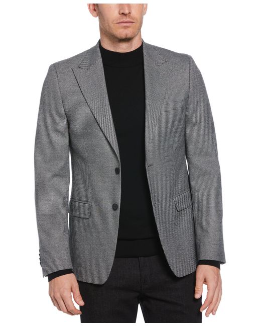 Perry Ellis Skinny Fit Gingham Peak Lapel Sport Coat in Gray for Men | Lyst