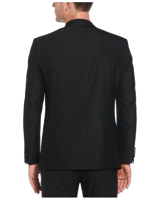 Perry Ellis Slim Fit Peak Lapel Satin Sport Coat in Black for Men | Lyst