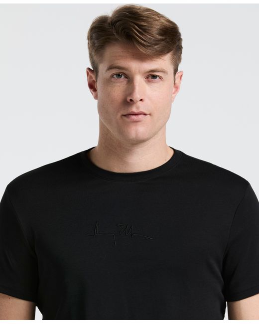 Perry Ellis Bold Signature Crew Neck T-Shirt in Black for Men | Lyst