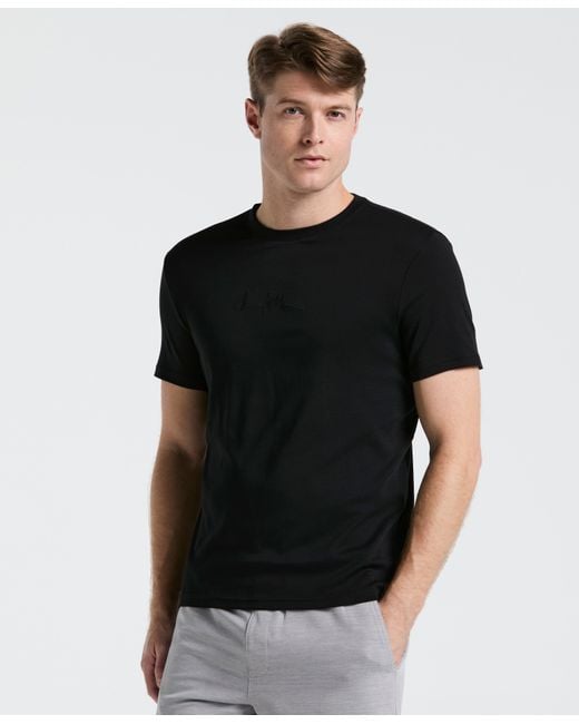 Perry Ellis Bold Signature Crew Neck T-Shirt in Black for Men | Lyst