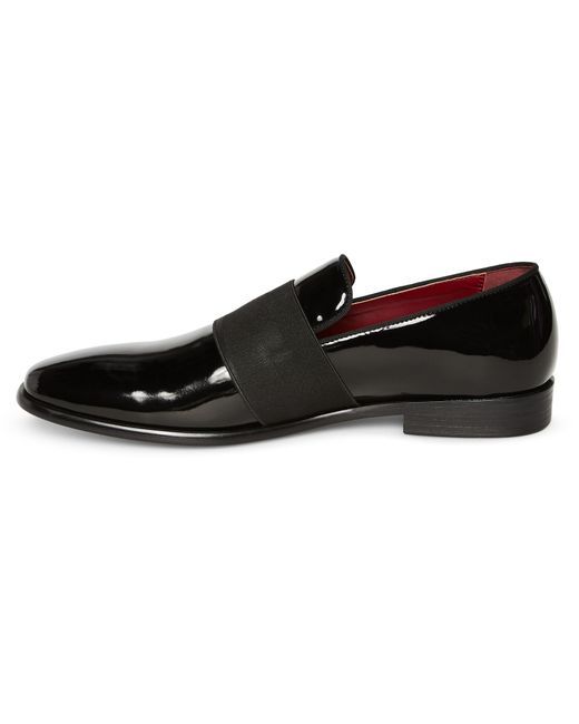 Perry Ellis Evening Patent Slip On in Black for Men | Lyst