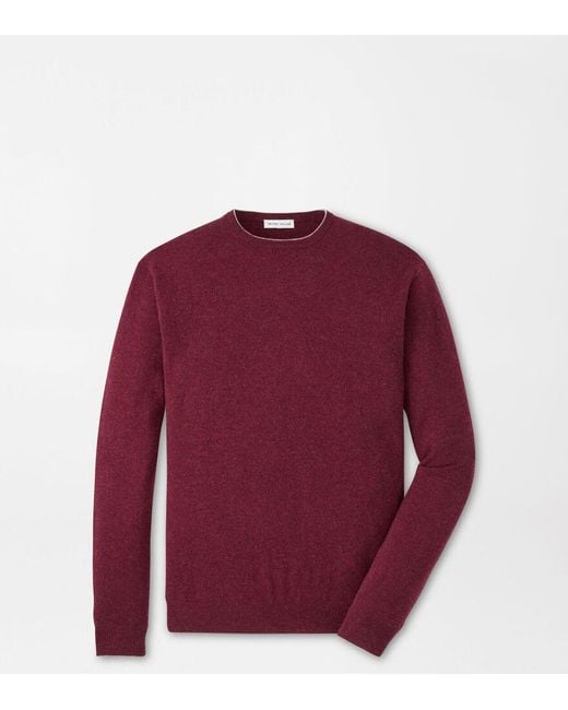 Peter Millar Crown Heritage Cashmere Crewneck Jumper in Red for Men ...